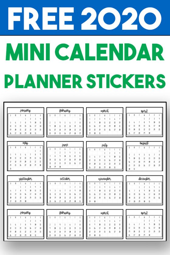 2020 Calendar at a Glance Pinterest 4 - Mom Envy