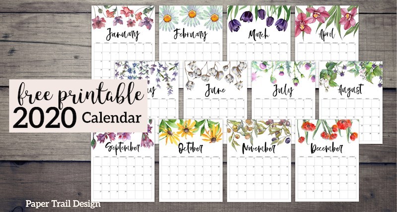 2020 Free Printable Calendars - Over 15 Different Free 2020 Calendars