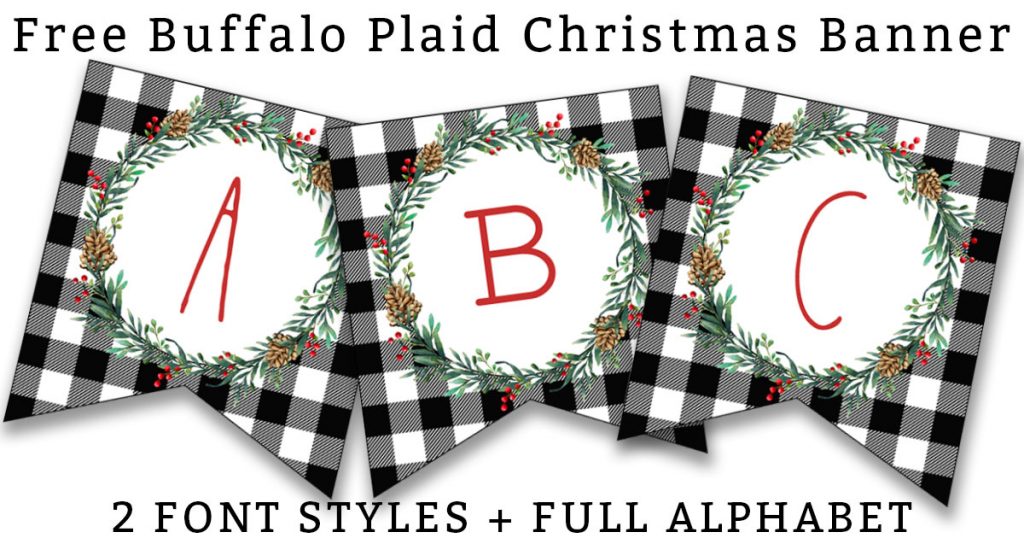 Buffalo-Plaid-Christmas-Banner-FB - Mom Envy