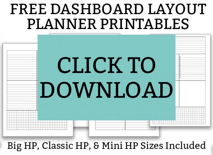 Free Dashboard Layout Planner Printables - Free Weekly Planner Pages