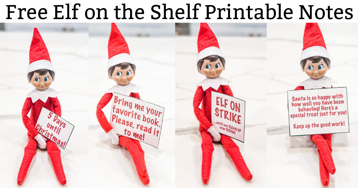 Free Elf On The Shelf Printable Notes Easy Free Elf On The Shelf Set Ups