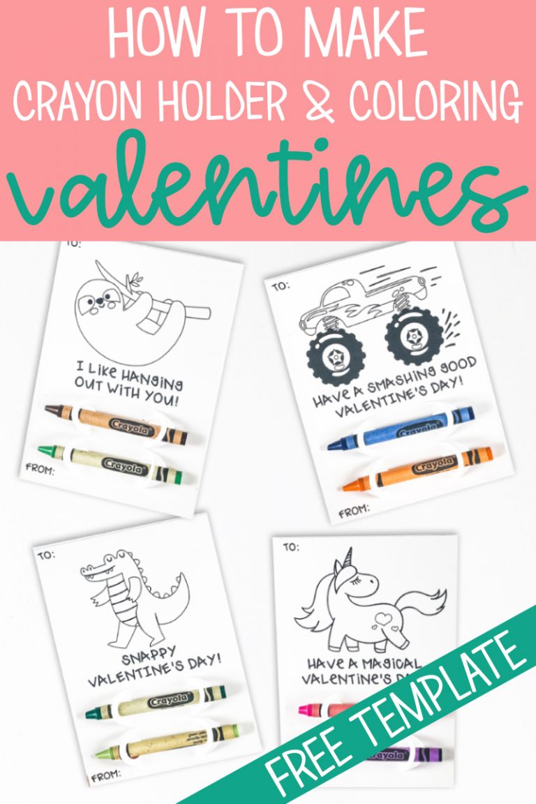 Crayon Holder Valentine - Free SVG + Silhouette File