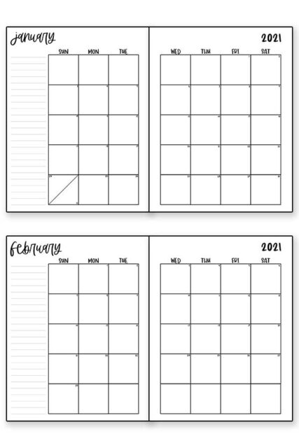 Free 2021 Simple Calendar - Elegant 2021 Calendar