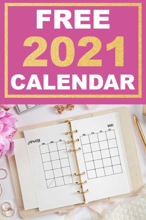 Free 2021 Simple Calendar - Elegant 2021 Calendar