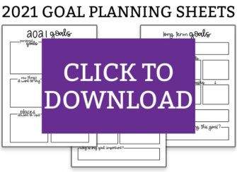 2021 Goal Planning Sheets