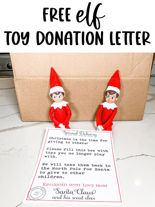 Elf On The Shelf Donate Toys Letter Teach Your Kids To Give Back