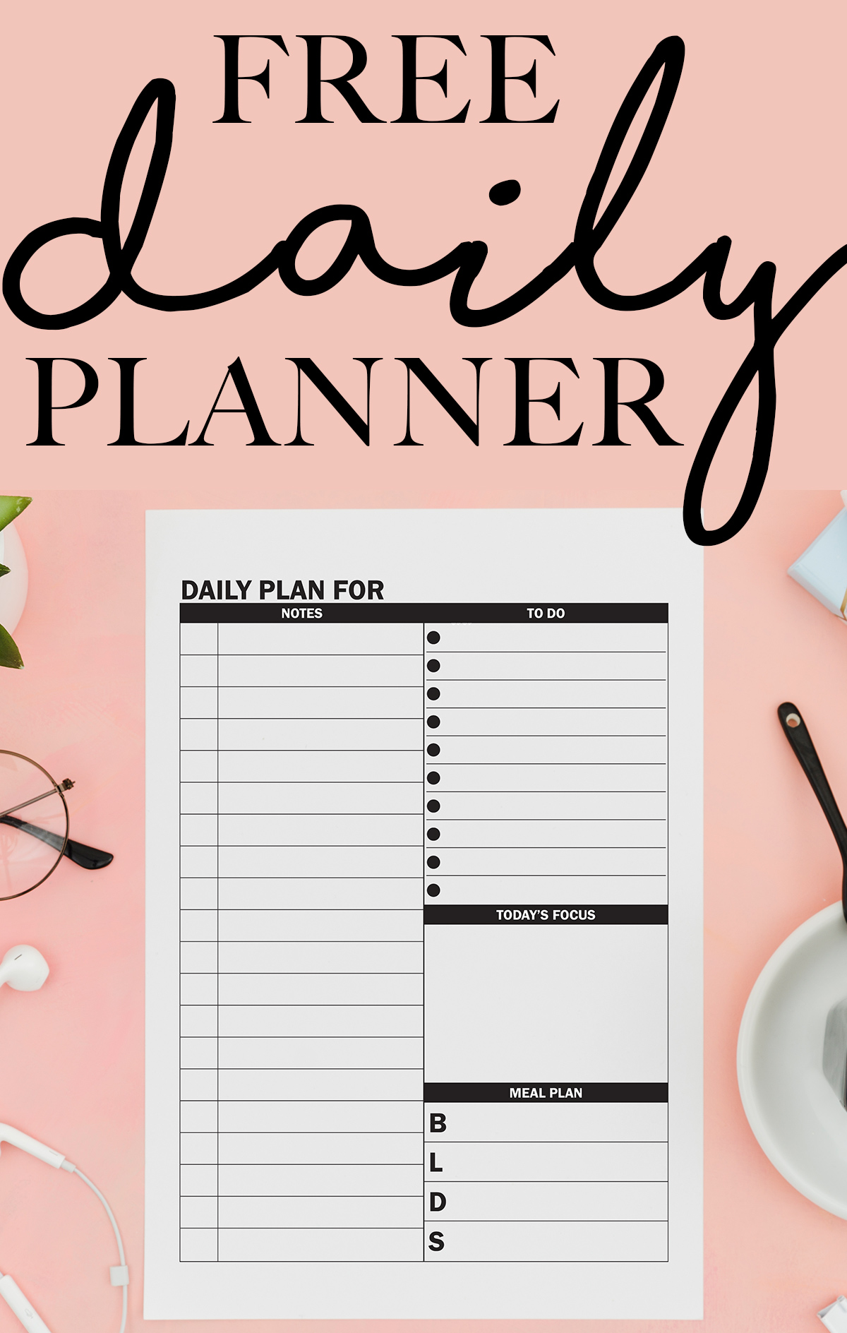 Free Daily Planner Printable
