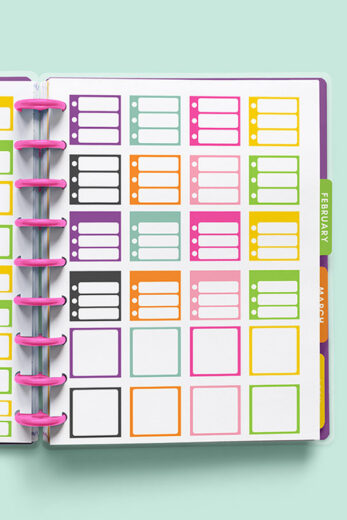 Free Functional Box and Shape Planner Stickers