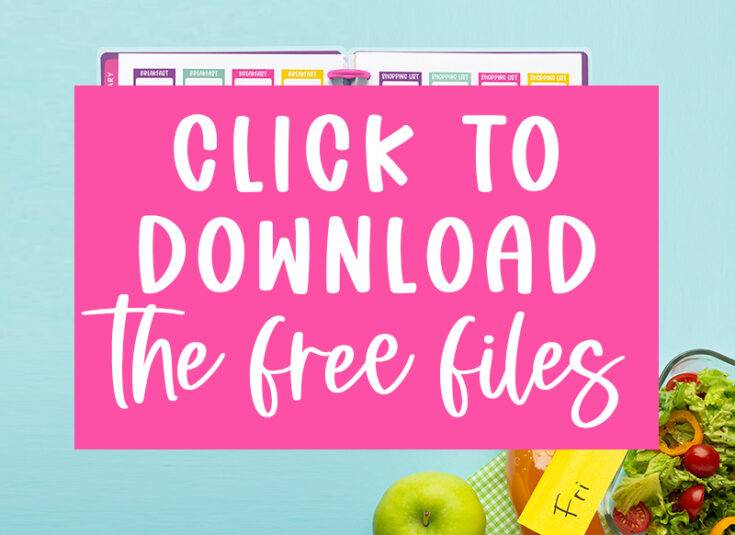 Meal Planning Stickers - Free Printable & Digital Menu Planning Stickers