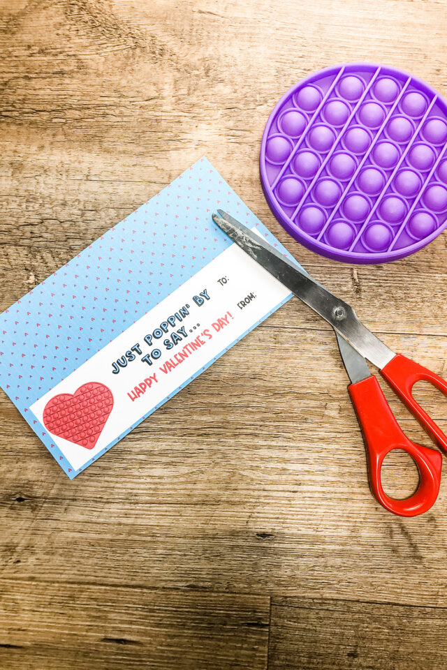 Pop-it Valentine Printable Cards for Pop Its Fidget
