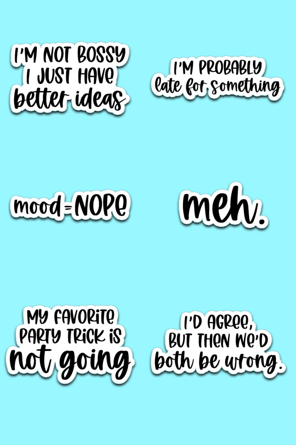 Sarcastic Planner Stickers -Free Printable & Digital Funny Planner Stickers