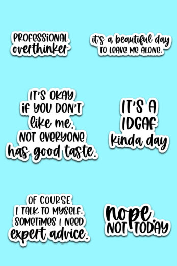 Sarcastic Planner Stickers -Free Printable & Digital Funny Planner Stickers