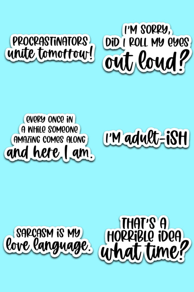 Sarcastic Planner Stickers -Free Printable & Digital Funny Planner Stickers