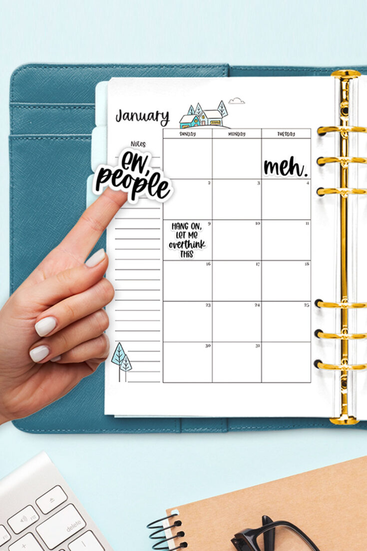 Sarcastic Planner Stickers -Free Printable & Digital Funny Planner Stickers