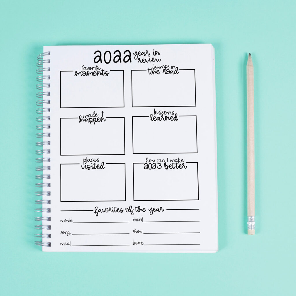 Year in Review Printable - Updated for 2022! - Review your Year!