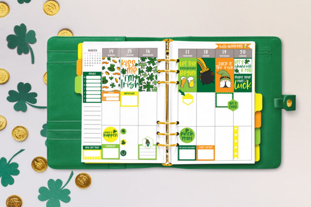 Saint Patrick's Day Stickers - Free Printable & Digital Planner Stickers