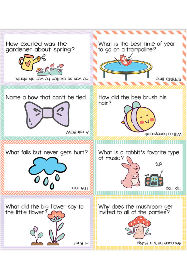 50+ Spring Jokes for Kids - Free Printable Spring Lunch Notes Included