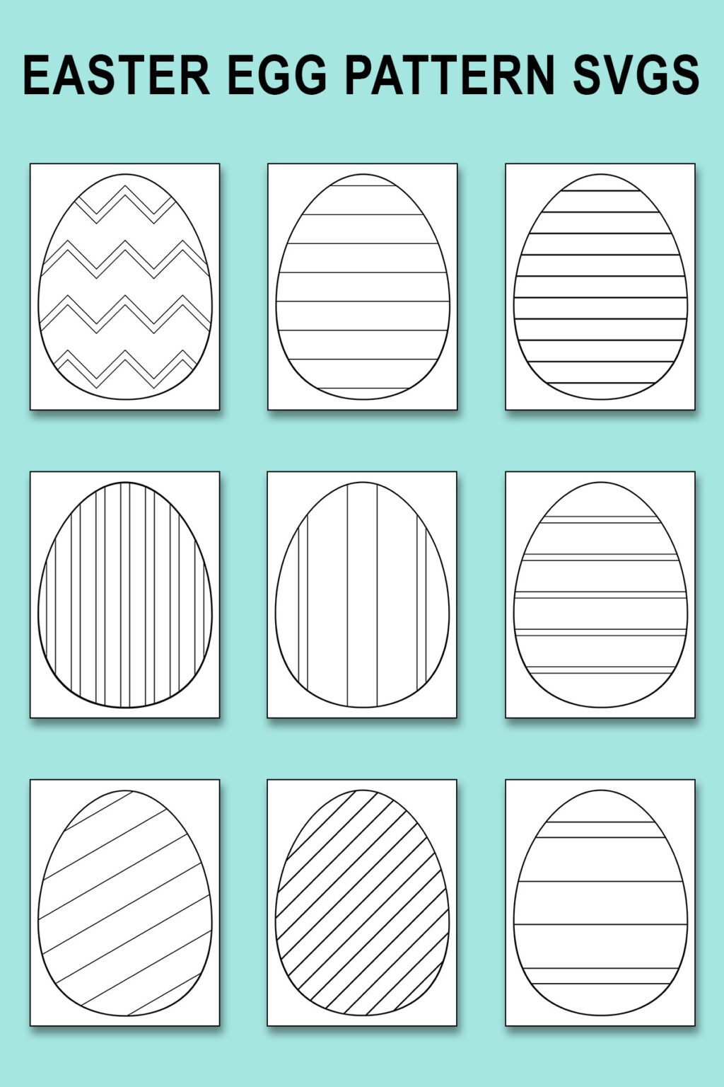Easter Egg SVGs - 60 Free Easter Silhouette & Cricut Files