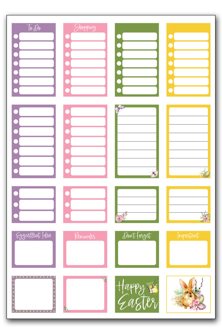 Free Easter Planner Stickers - Free Printable and Digital Stickers Included