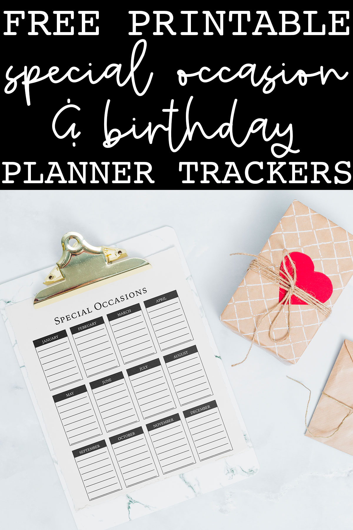 Birthday Tracker Template - Free Birthday Calendar Printables