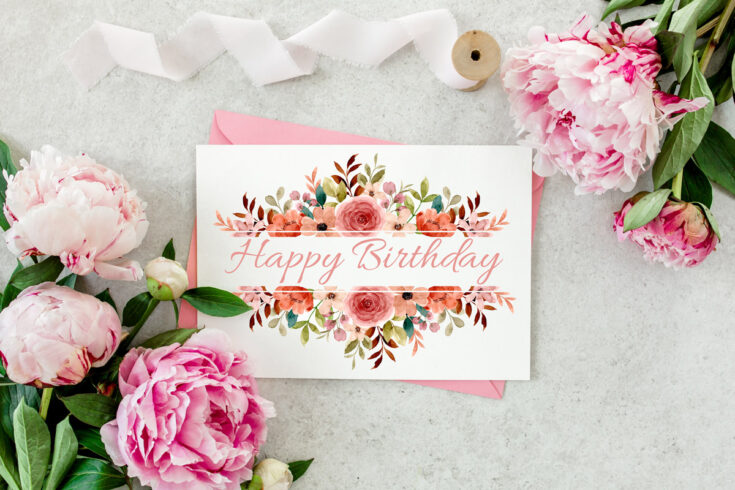 Flower Birthday Card - 8 Free Printable Floral Birthday Cards