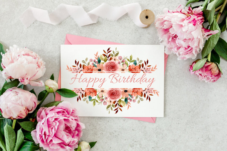 Flower Birthday Card - 8 Free Printable Floral Birthday Cards