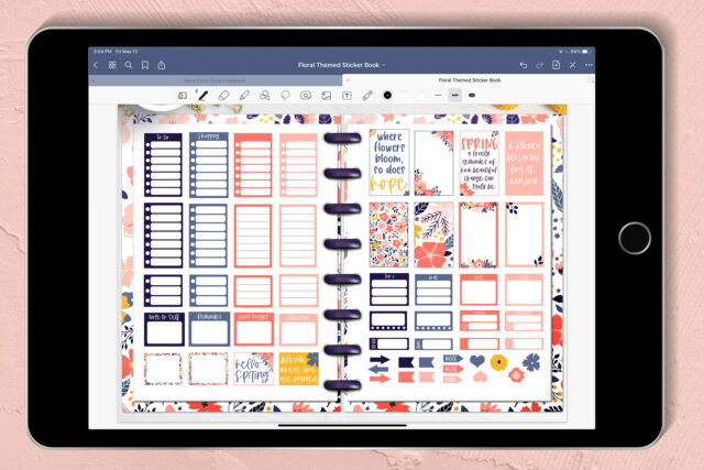 Printable Flower Stickers - Free Floral Planner Stickers