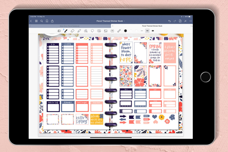 Printable Flower Stickers - Free Floral Planner Stickers