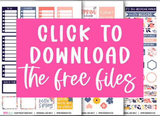 Printable Flower Stickers - Free Floral Planner Stickers