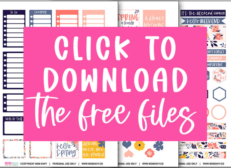 Printable Flower Stickers - Free Floral Planner Stickers