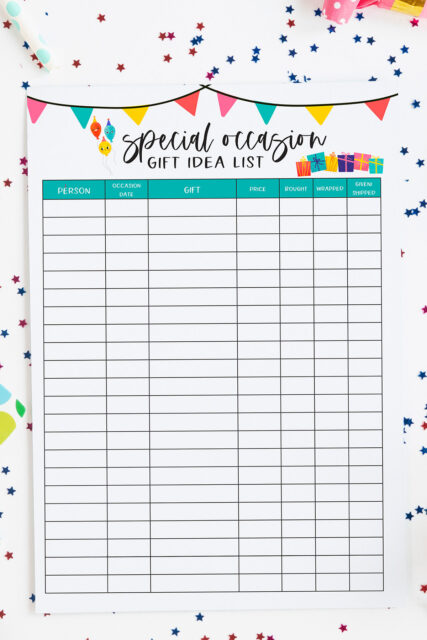 Wish List Printable - Free Printable Gift Idea List