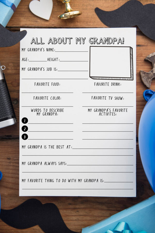 Father's Day Questionnaire - Free All About My Dad Printable
