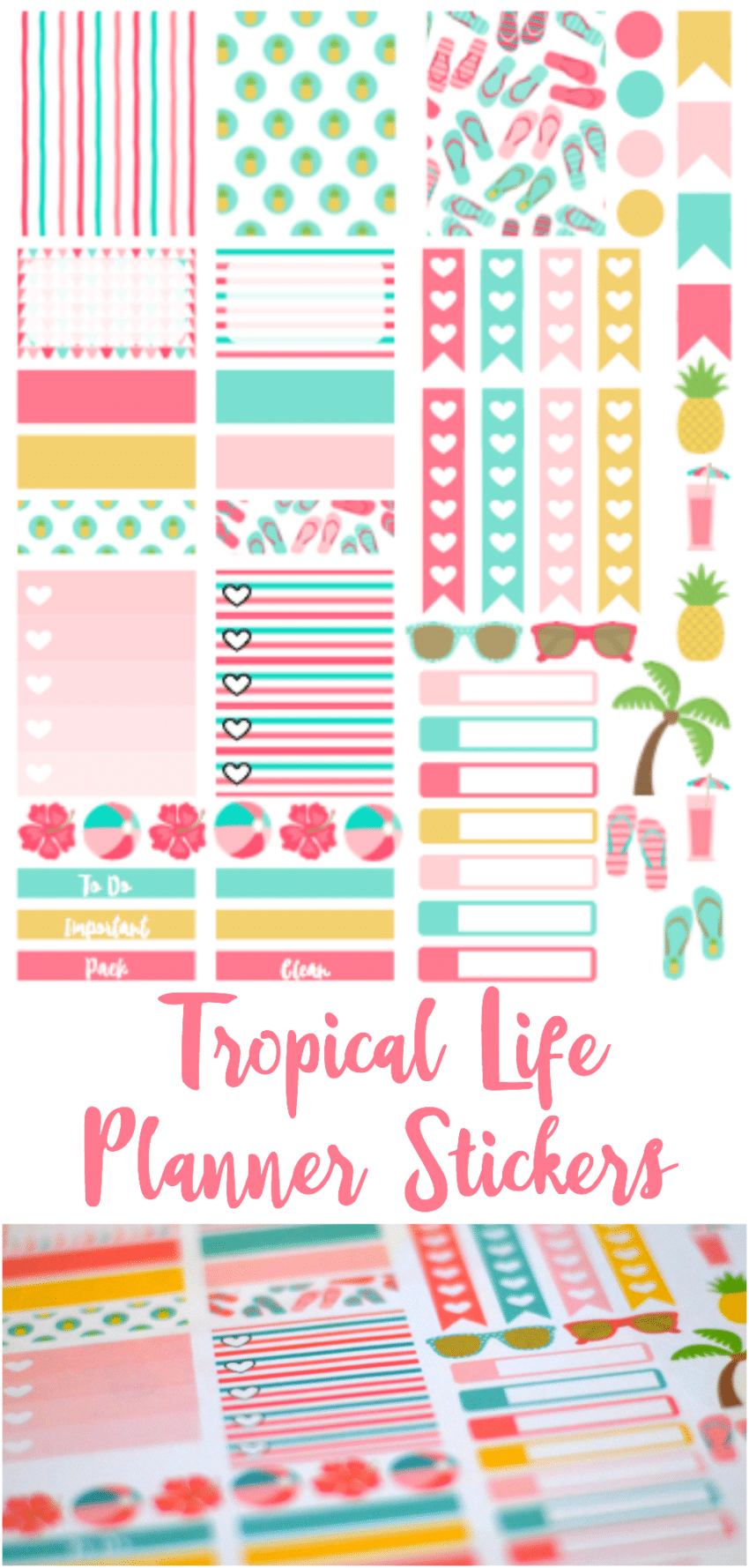 35+ Summer Planner Stickers and Inserts Round Up