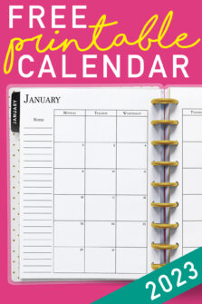 2023 Calendar Printable - Free Simple Print Monthly Calendars