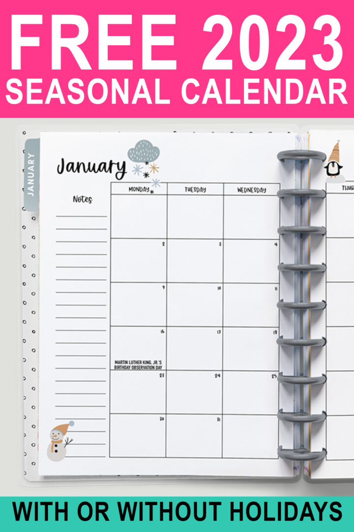 2023 Calendar with Holidays - Free Printable 2023 Calendar