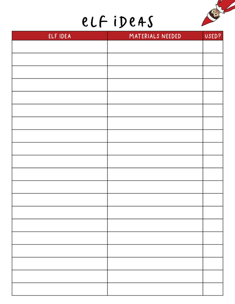 Elf on the Shelf Brainstorming List - Mom Envy