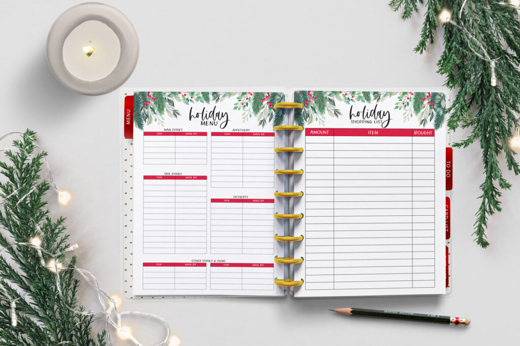 Printable Christmas Planner Pages & Digital Planner Files, too!