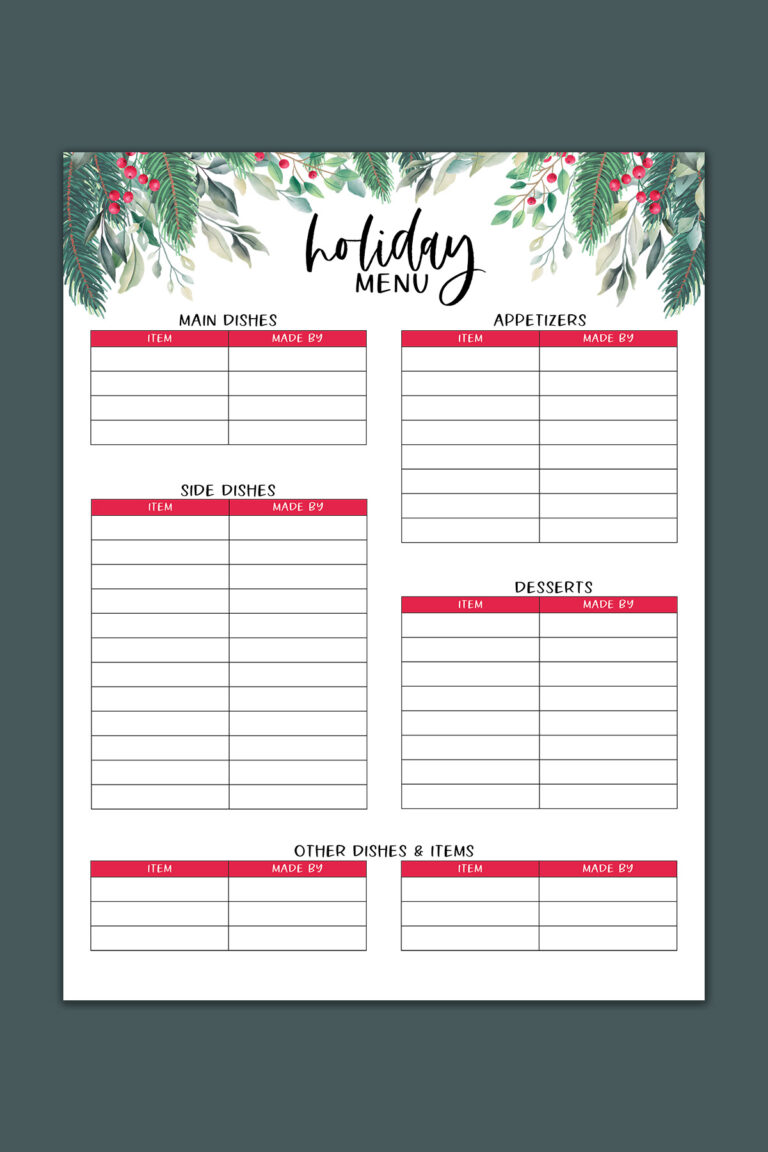 Printable Christmas Planner Pages & Digital Planner Files, too!