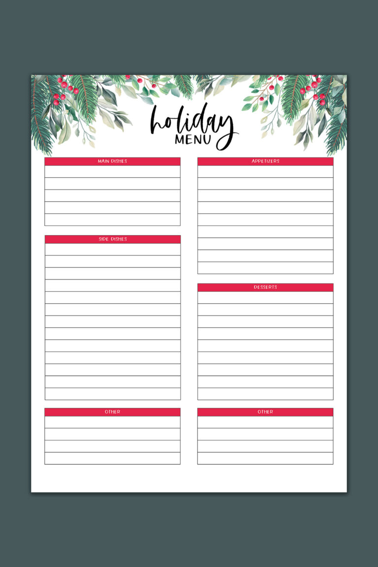 Printable Christmas Planner Pages & Digital Planner Files, too!