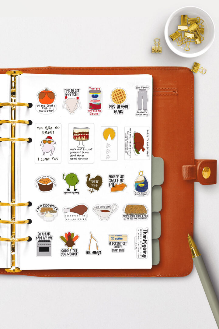 Thanksgiving Planner Stickers - 23 Free Printable & Digital Stickers ...