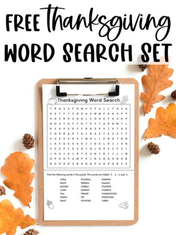 Free Printable Thanksgiving Activities for Kids