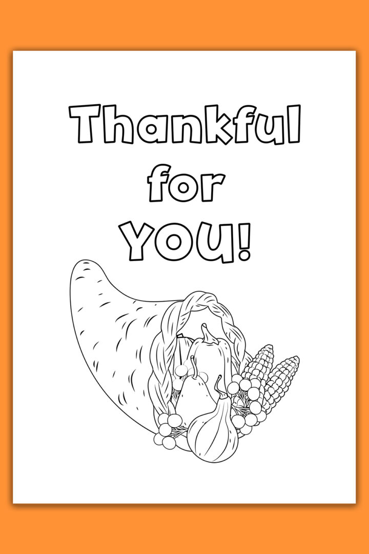 Thanksgiving Cards Coloring Pages - 10 Free Cards Included