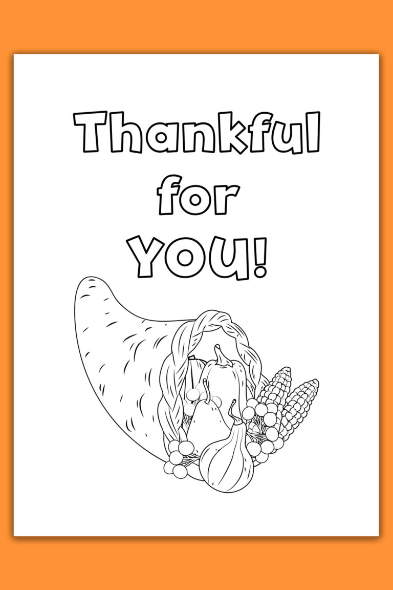 Thanksgiving Cards Coloring Pages - 10 Free Cards Included