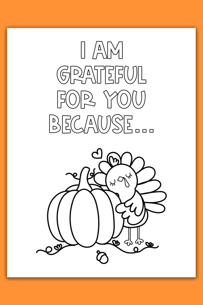 Thanksgiving Cards Coloring Pages - 10 Free Cards Included