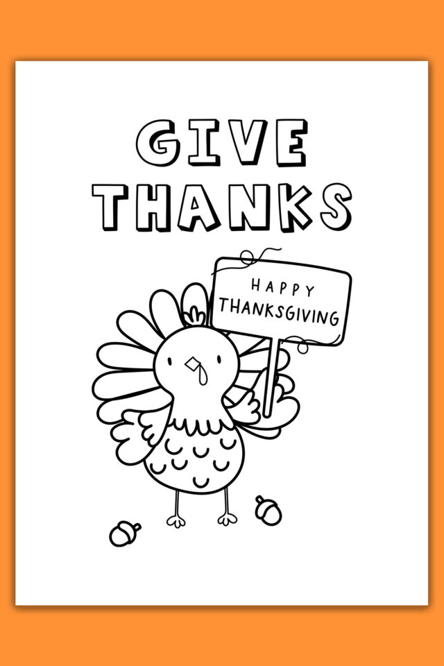 Thanksgiving Cards Coloring Pages - 10 Free Cards Included