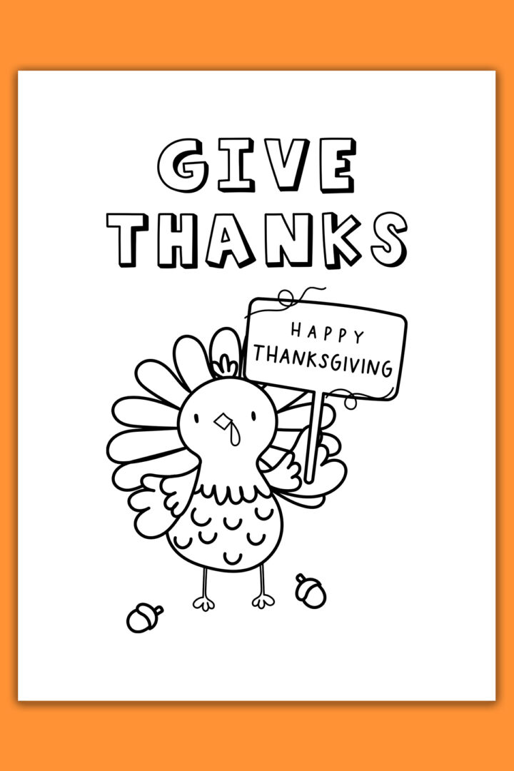 Thanksgiving Cards Coloring Pages - 10 Free Cards Included