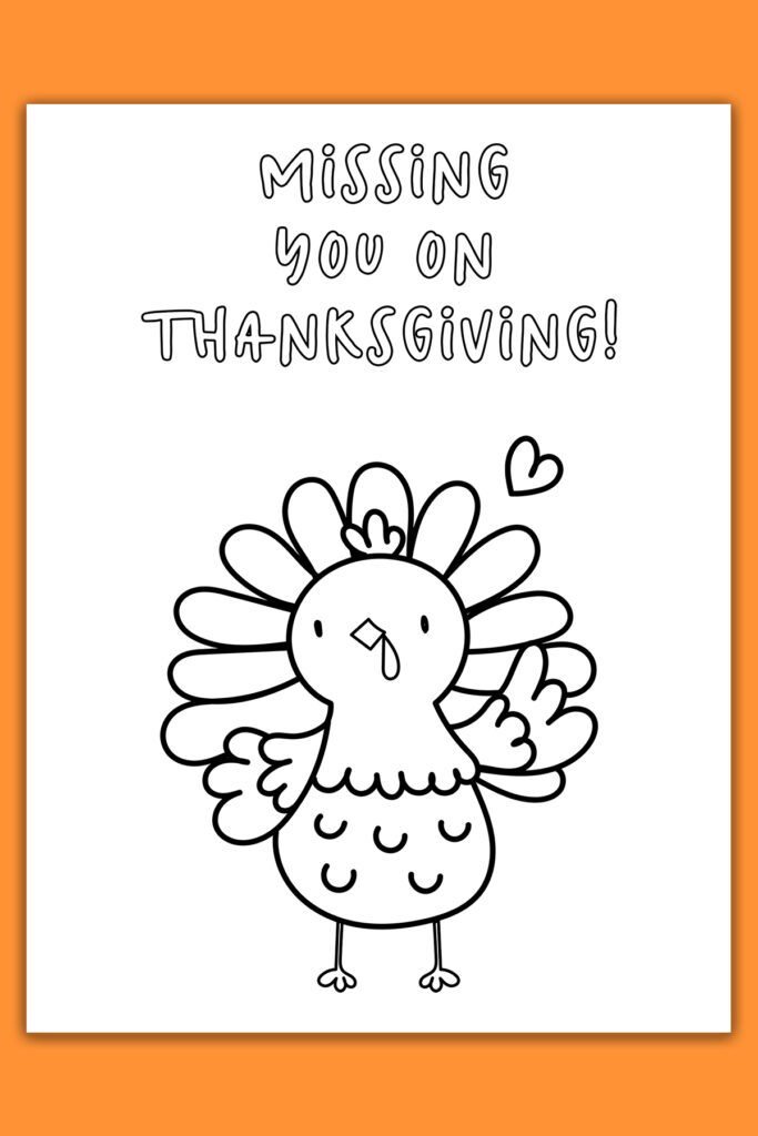 Thanksgiving Cards Coloring Pages - 10 Free Cards Included