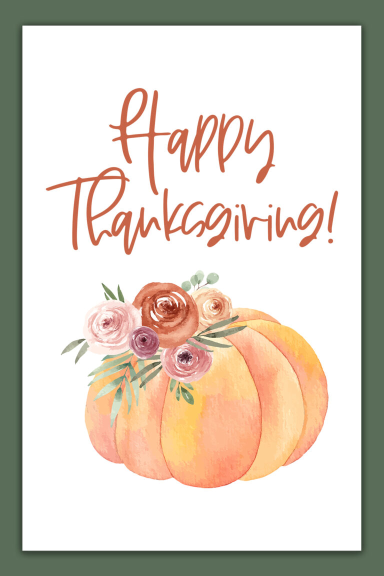 Thanksgiving Cards Printable Set - 10 Free Thanksgiving Cards