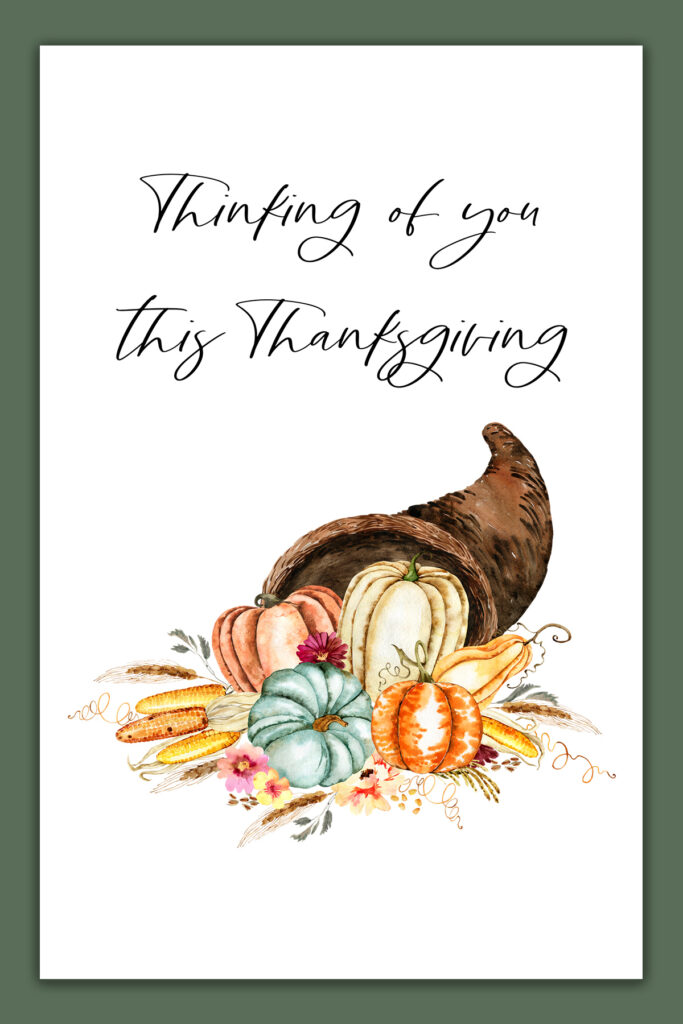 Thanksgiving Cards Printable Set - 10 Free Thanksgiving Cards
