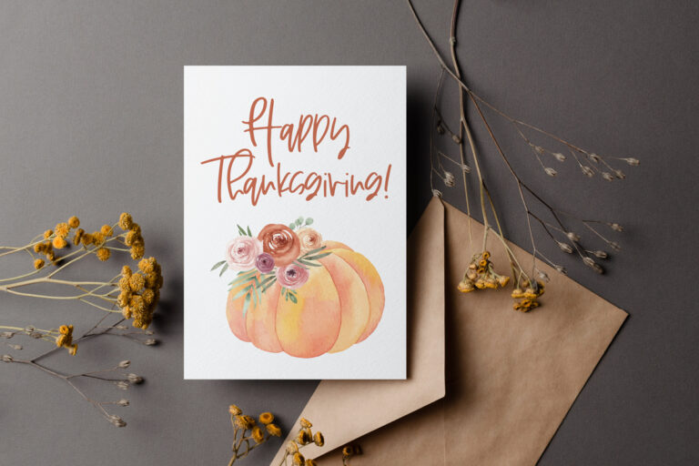 Thanksgiving Cards Printable Set - 10 Free Thanksgiving Cards